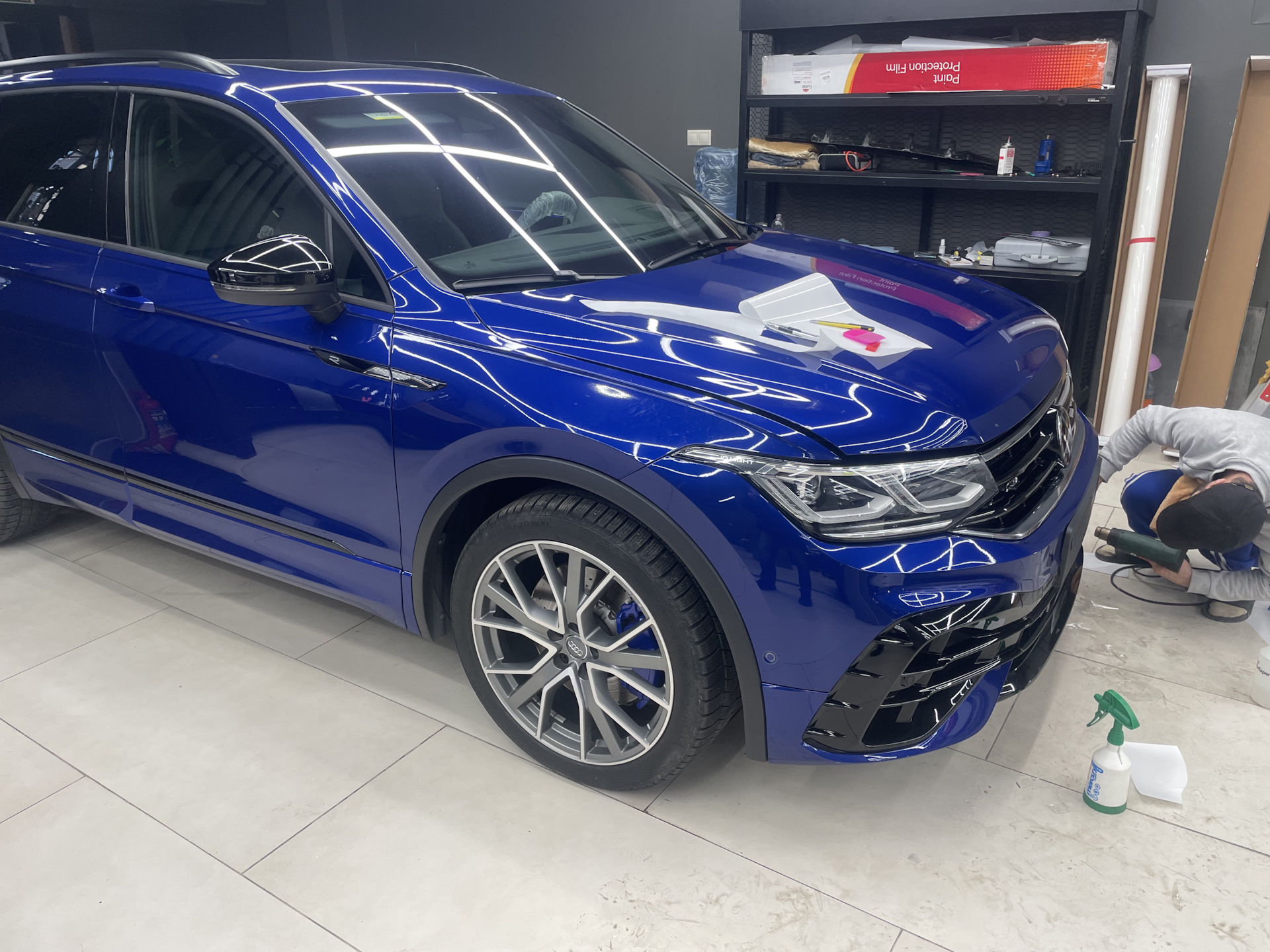 Бронирование переднего бампера Tiguan R Blu — Volkswagen Tiguan (2G), 2 ...