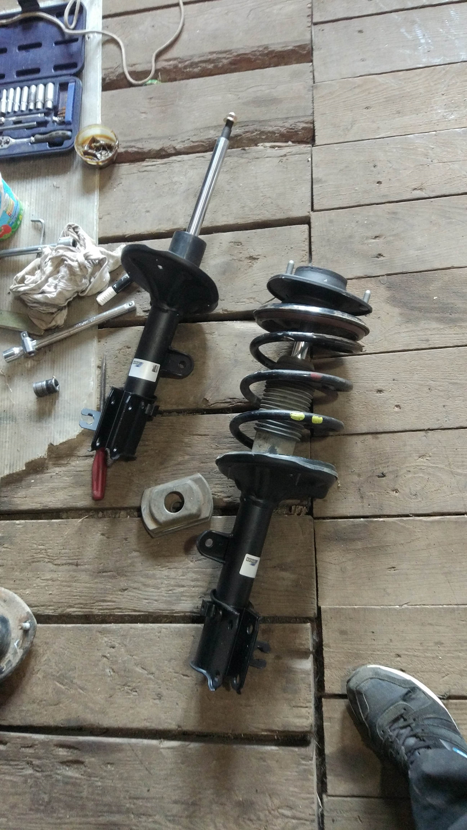 Замена стоек, опор и передней подушки двигателя, не качественный ...