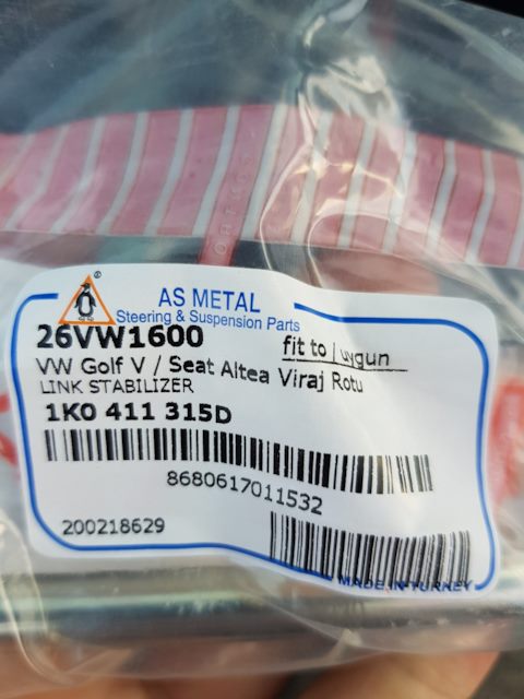 26VW1600 Стойка AS METAL | Запчасти на DRIVE2