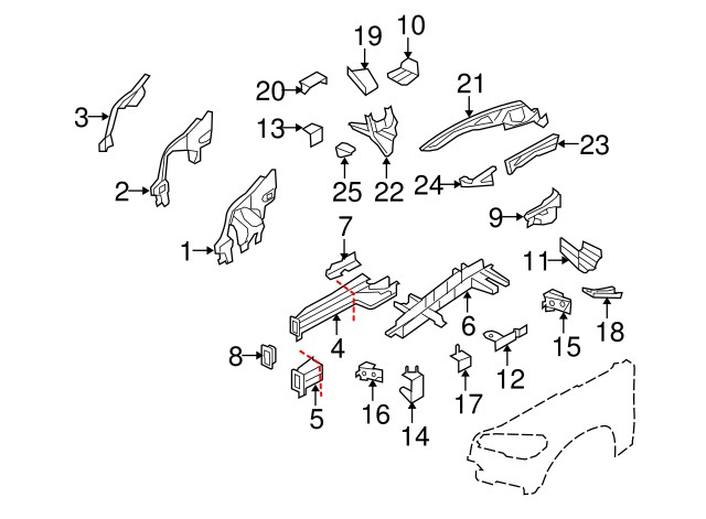 51717163146 Уплотнитель кронштейна модуля П BMW | Запчасти на DRIVE2