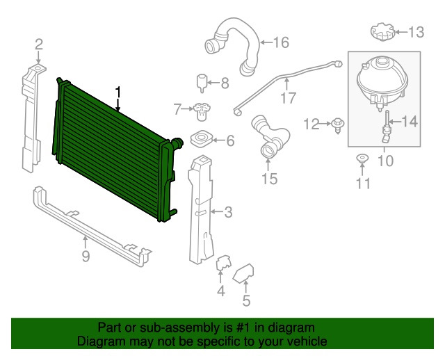 17118623366 Радиатор охлаждающей жидкости BMW | Запчасти на DRIVE2