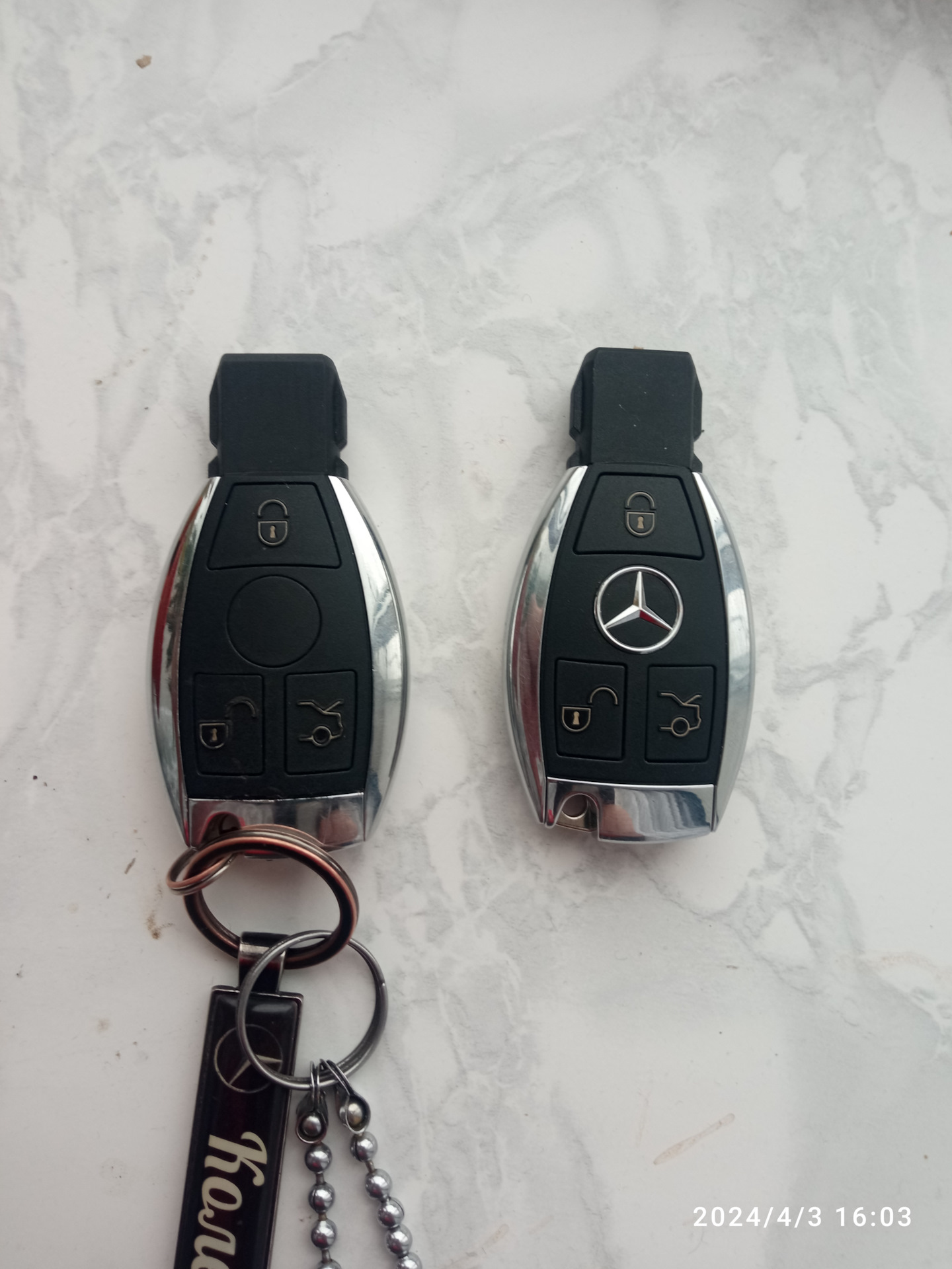 Ключ рыбка хром — Mercedes-Benz C-Class (W203), 2 л, 2000 года ...