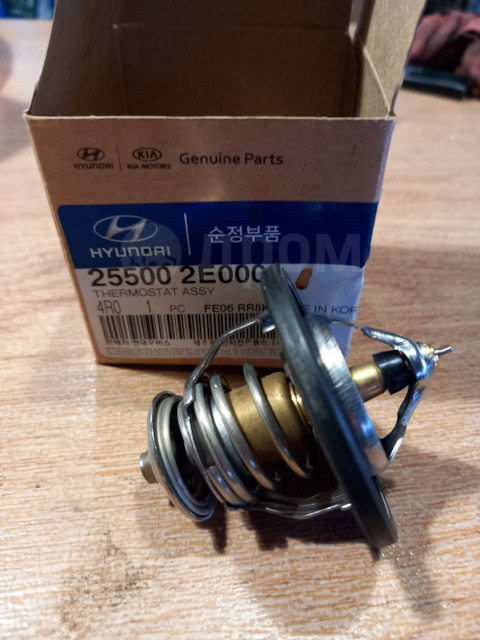 255002E000 Термостатический регулируемый клапан системы охлаждения KIA ...