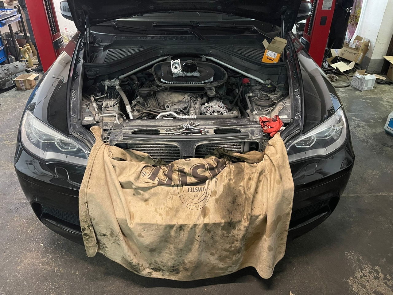 Замена помпы и термостата. — BMW X5 (E70), 3 л, 2011 года | плановое ТО ...