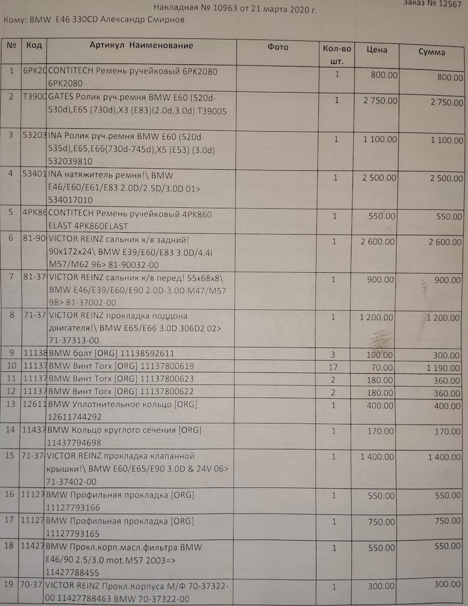 11437794698 Кольцо круглого сечения BMW | Запчасти на DRIVE2
