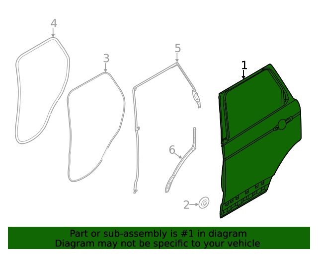LR100510 Задняя правая дверь Jaguar Land Rover | Запчасти на DRIVE2