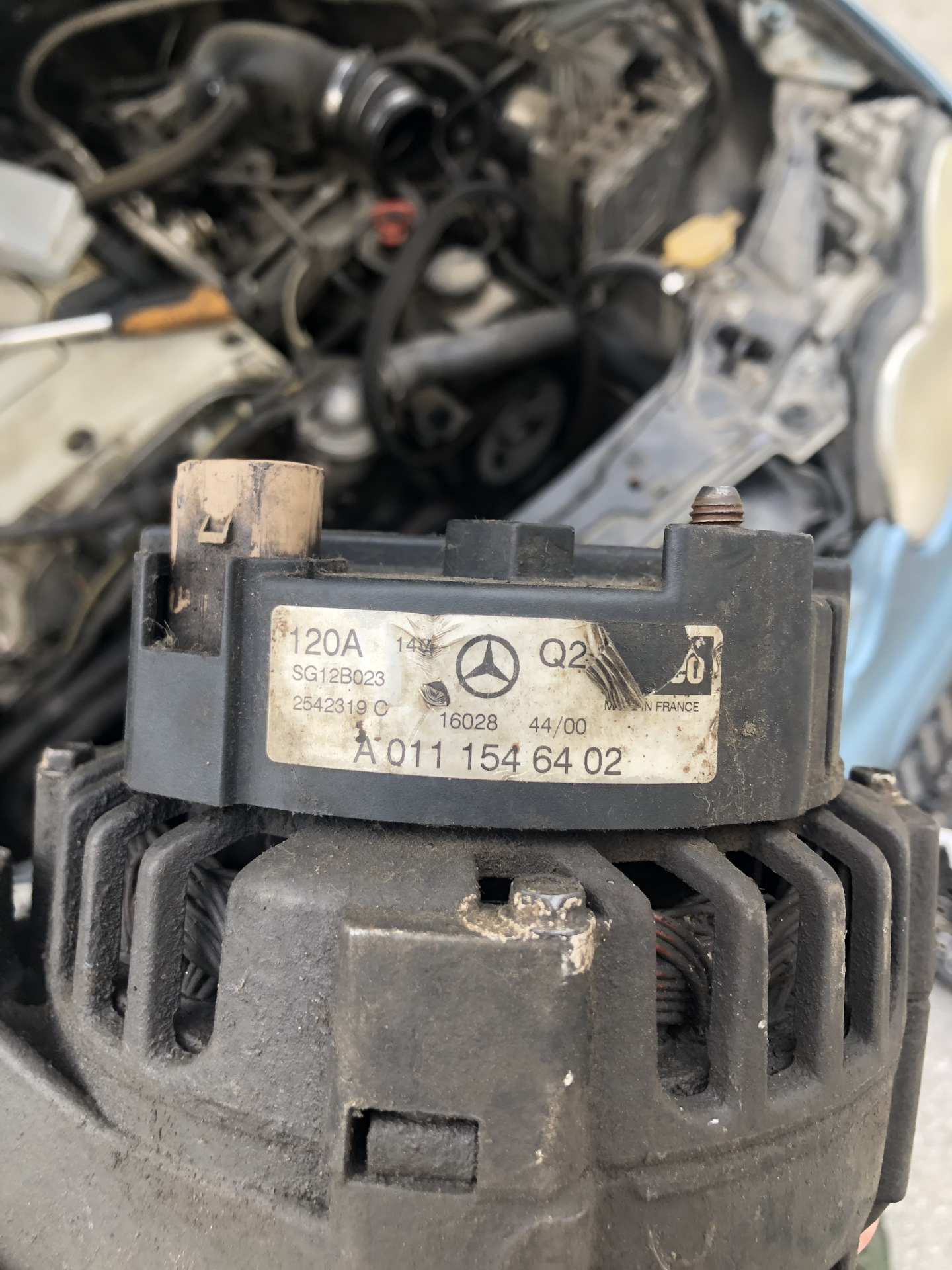 Генератор.Решено — Mercedes-Benz C-Class (W203), 2 л, 2000 года ...