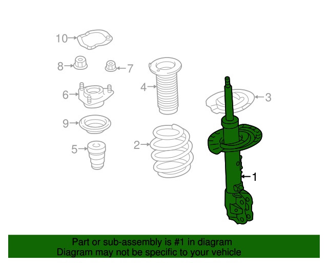 4060A604 СТОЙКА АМОРТИЗАТОРА ПЕРЕДНЕЙ ПОДВЕСКИ, ПРАВАЯ Mitsubishi ...