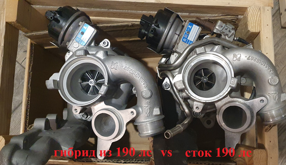 Свап комплект гибридной турбины 250лс взамен 150лс на VAG 2.0TDI EA288 ...