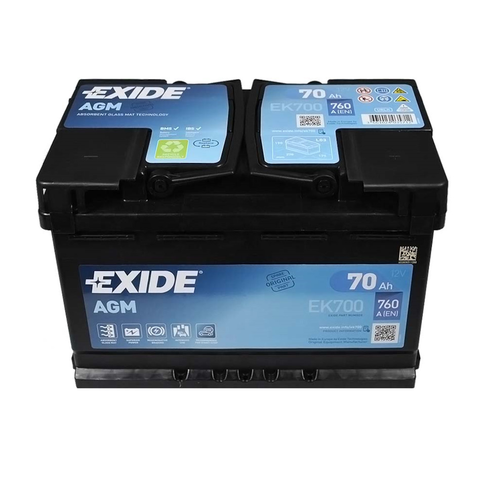 Новый аккумулятор Exide EK700 — Skoda Octavia A4 Mk1, 1,9 л, 2006 года ...