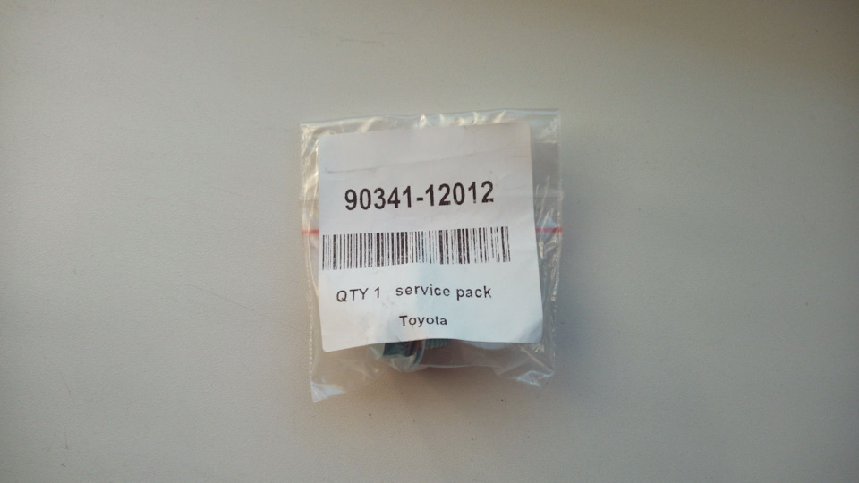 #1911.Болт маслосливной двигателя -90341-12012- ''OEM-Toyota'' — DRIVE2