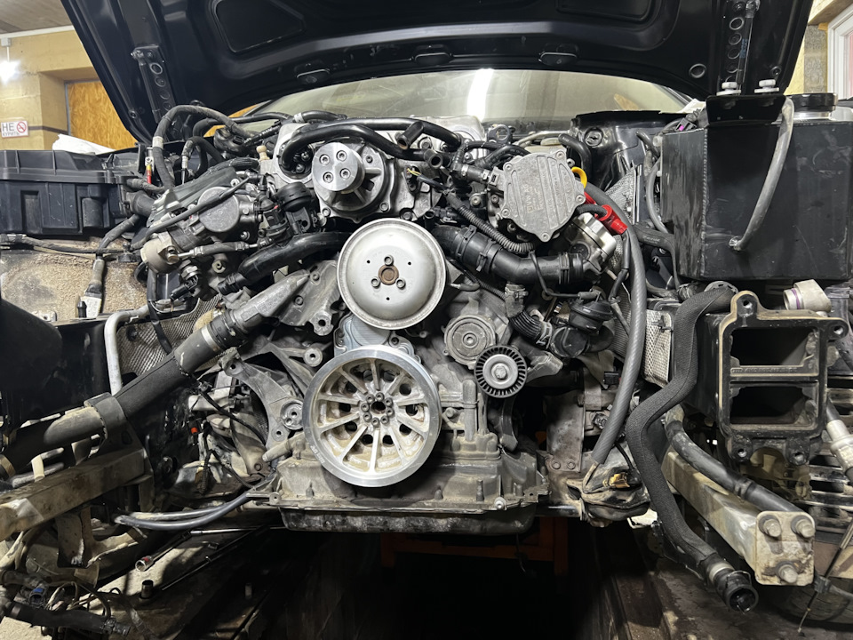 Замена Цепей CREA/CREC и установка коллекторов + Радиатор — Audi A8 (D4 ...