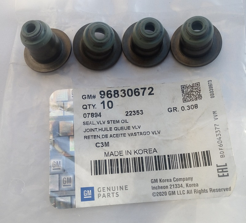 96830672 Колпачок маслосъемный / Chevrolet Spark 1.2 13~ GM | Запчасти ...