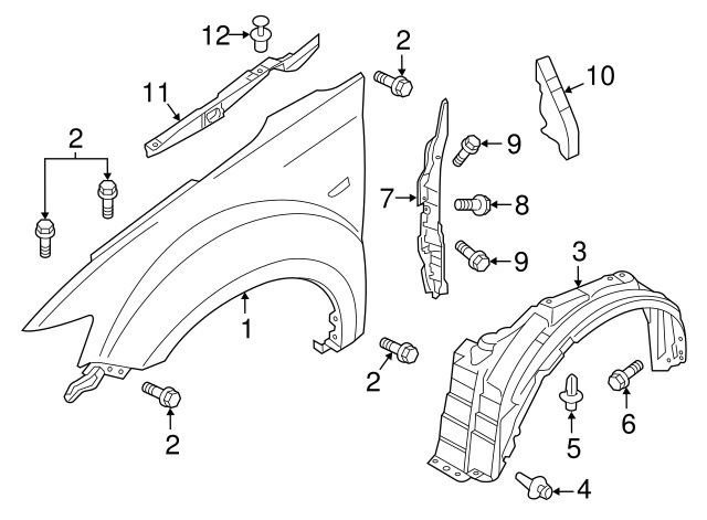 5370B881 Брызговик арки переднего колеса левый Mitsubishi | Запчасти на ...