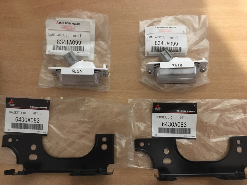 Подсветка номерного знака — Mitsubishi Lancer X, 1,8 л, 2008 года ...