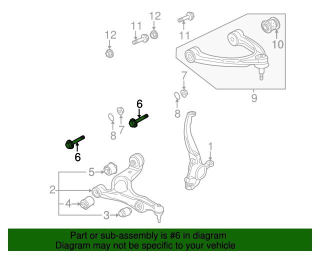 WHT001833 БОЛТ РАЗВАЛЬНЫЙ + ГАЙКА + ШАЙБА AUDI Q7 (07-15), VOLKSWAGEN ...