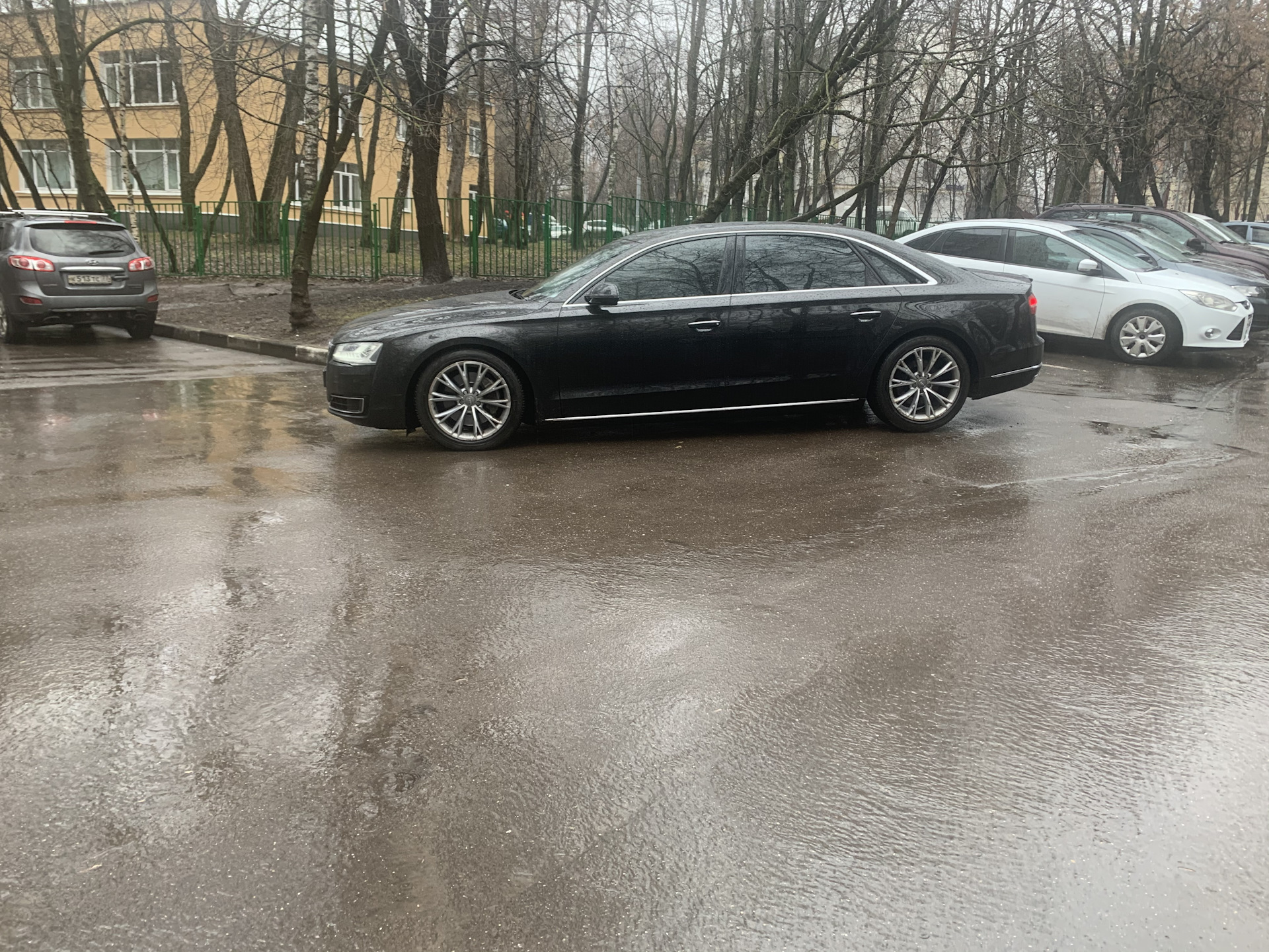 Audi A8L D4 рест, Занижение дорожного просвета — Audi A8 (D4), 3 л ...