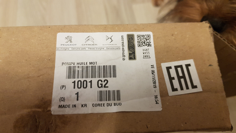 1001G2 НАСОС МАСЛЯНЫЙ/POMPE HUILE MOT Peugeot Citroen | Запчасти на DRIVE2