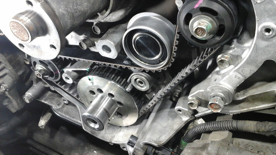 ремонт после обрыва РБВ ~ замена ремней ГРМ/БВ 300 — Mitsubishi Pajero ...