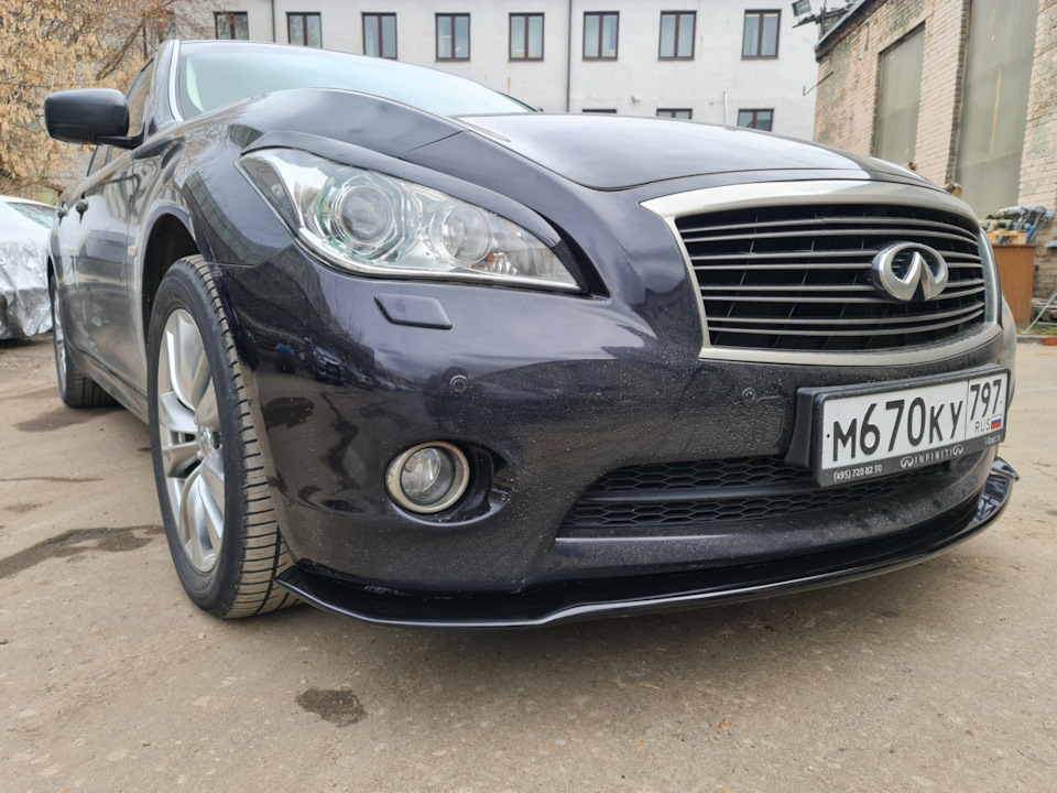 Сплиттер переднего бампера для INFINITI M37 — DS-Tuning на DRIVE2