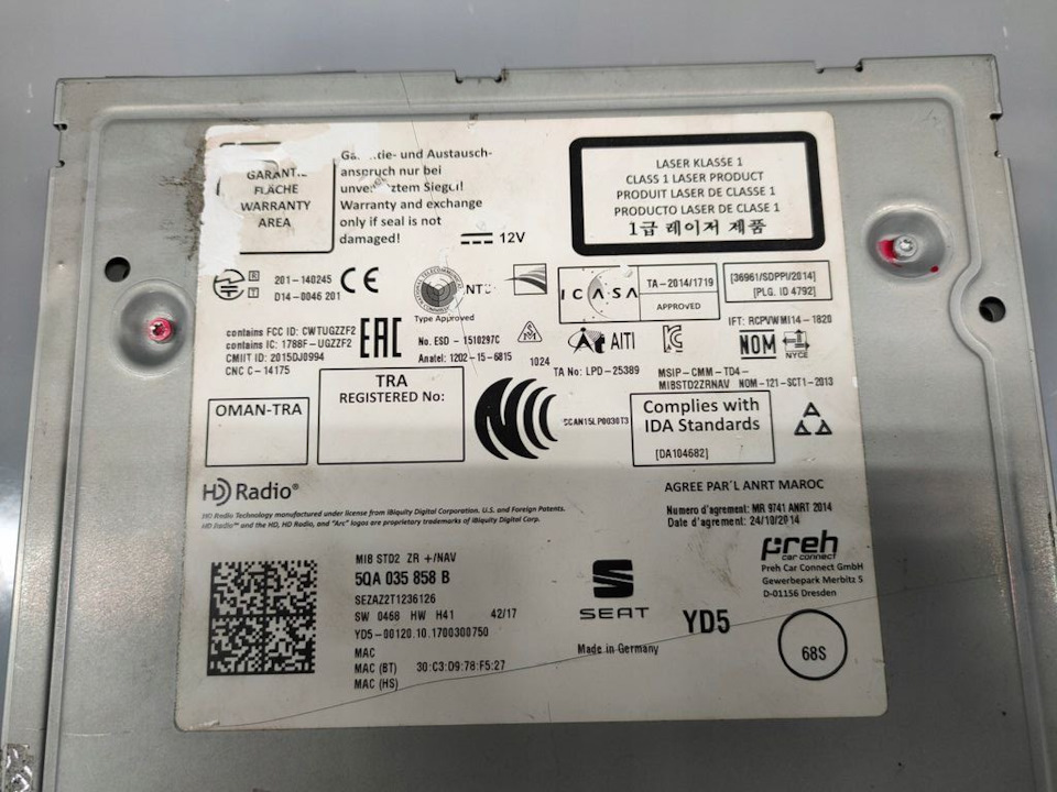 MIB2 и новый экран — SEAT Leon (Mk III), 1,2 л, 2013 года | тюнинг | DRIVE2