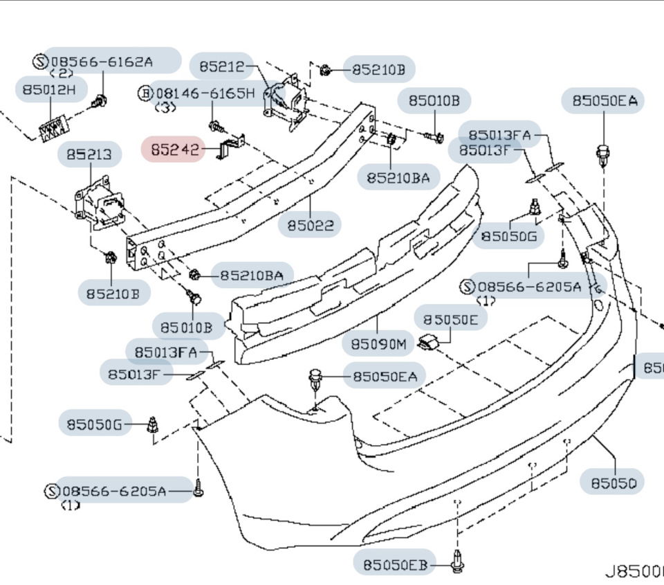 3. Ремонт крепления заднего бампера — Infiniti FX (2G), 3,7 л, 2012 ...