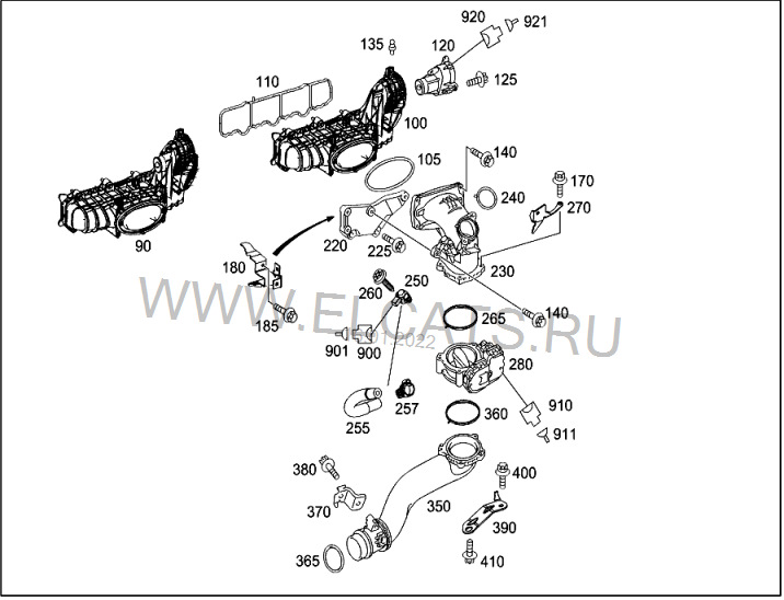 OM651 все прокладки для чистки впускного и замены теплообменника ...
