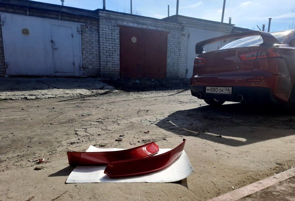 Клыки на рест бампер. — Mitsubishi Lancer X, 2,4 л, 2008 года ...