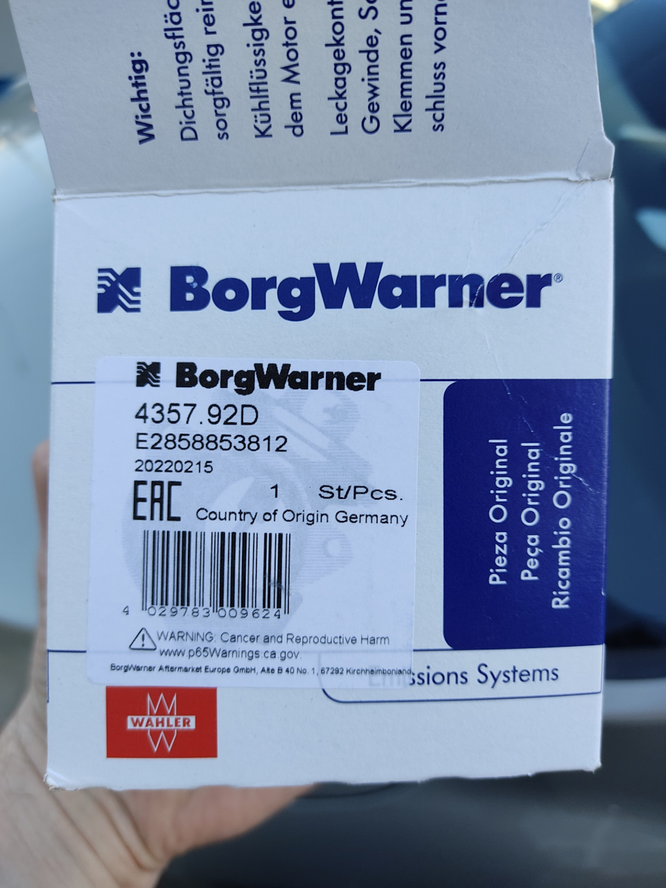 Термостат Wahler — Opel Mokka (1G), 1,8 л, 2014 года | запчасти | DRIVE2