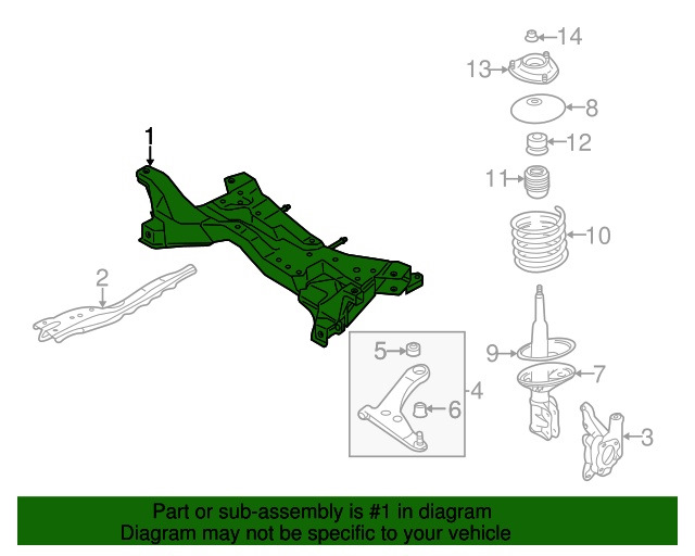 MR403173 Подрамник для Lancer 2004 года Mitsubishi | Запчасти на DRIVE2