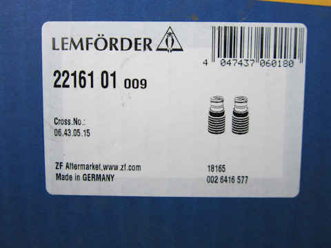 2216101 Protective Cap/Bellow, shock absorber LEMFORDER | Запчасти на ...
