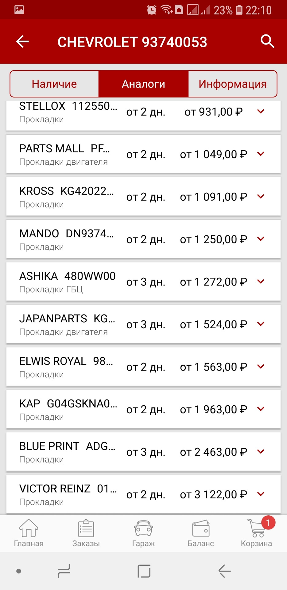 93740053 Комплект прокладок ГБЦ GM | Запчасти на DRIVE2