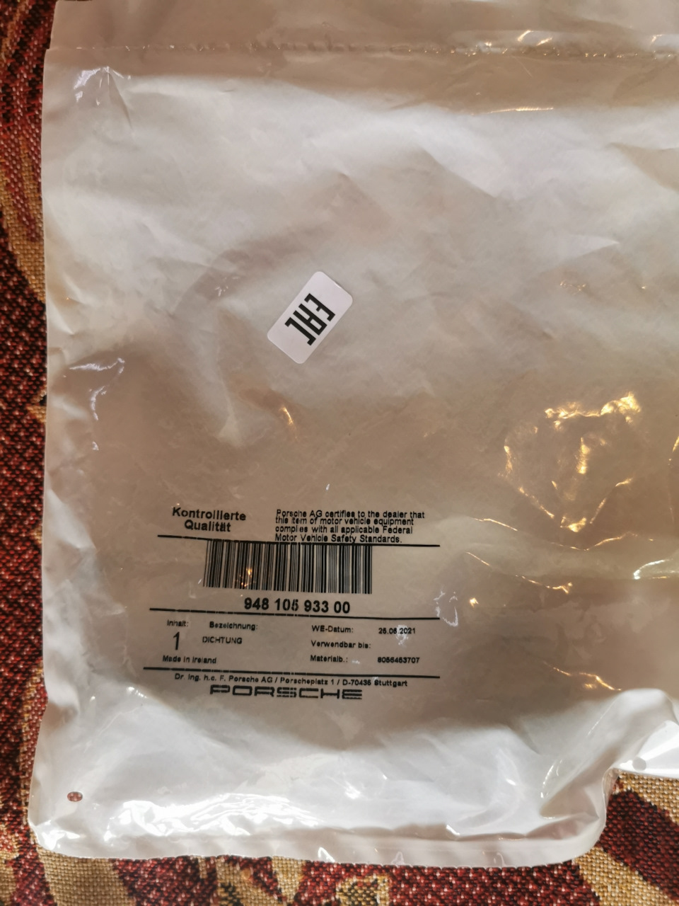 94810593300 Прокладка свечных колодцев VAG | Запчасти на DRIVE2