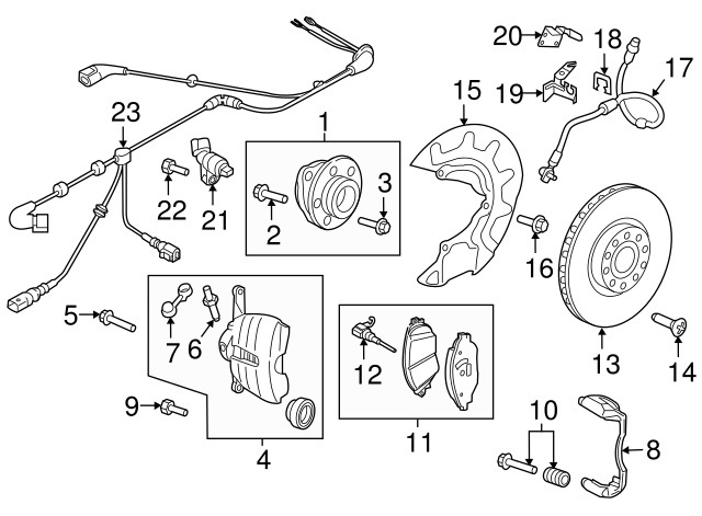 5G0615126A Кронштейн, корпус скобы тормоза VAG | Запчасти на DRIVE2