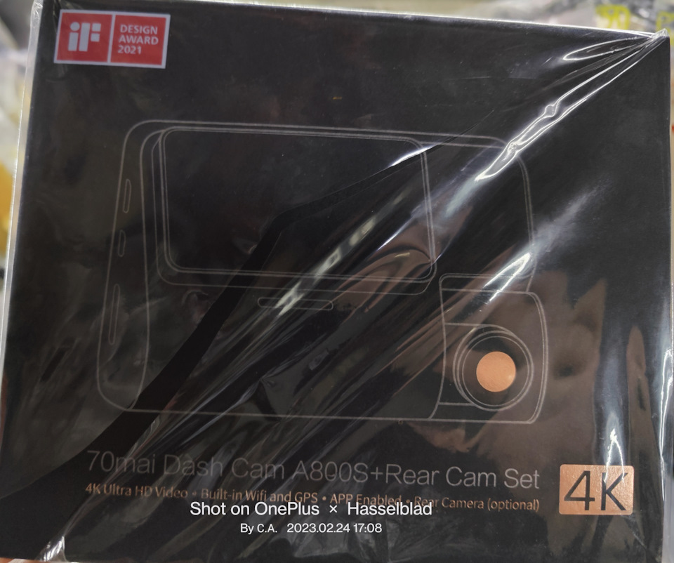 Установка видеорегистратора Xiaomi A800 — Cadillac ATS, 2 л, 2013 года ...