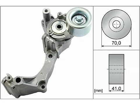 534053710 Натяжитель ремня, многоручейковый ремень INA | Запчасти на DRIVE2