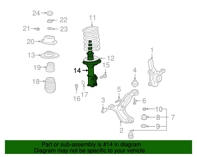 5466025150 Стойка амортизатора передняя правая (abs) KIA HYUNDAI ...