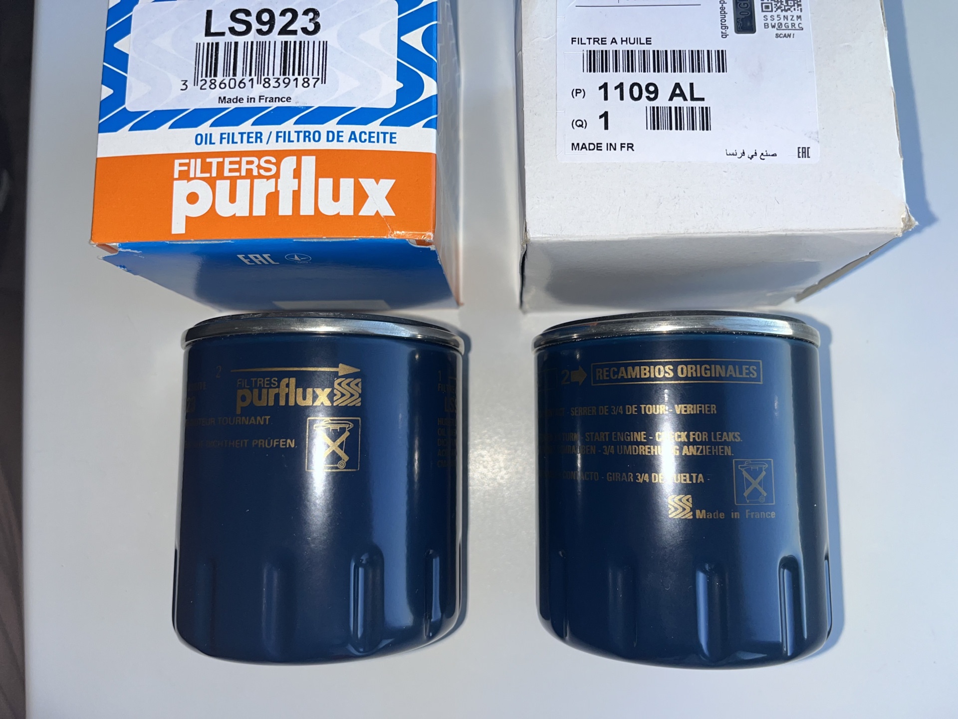 Сравнение масляных фильтров PSA 1109AL и Purflux LS923 — Peugeot 307 SW ...