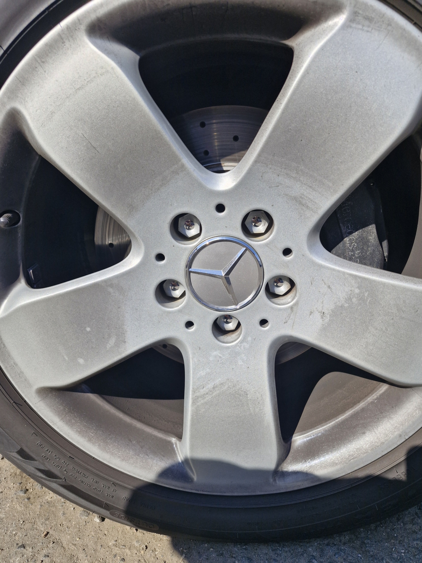 Заглушки болтов колес — Mercedes-Benz E-Class (W211), 5 л, 2004 года ...