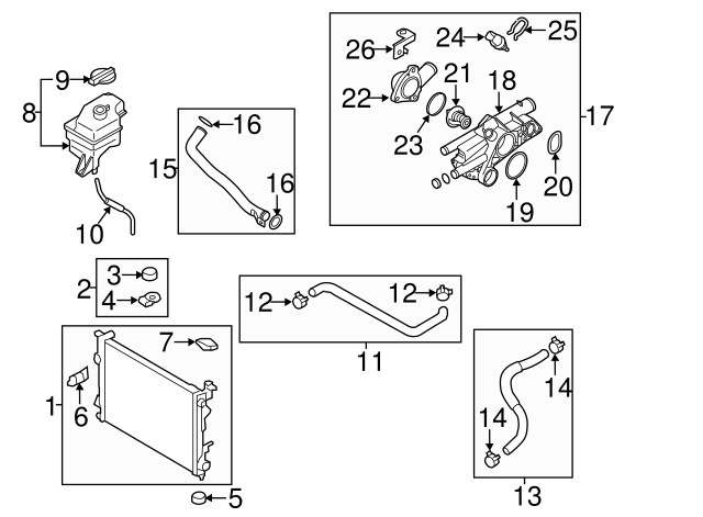 256202G500 Кожух термостата KIA HYUNDAI | Запчасти на DRIVE2