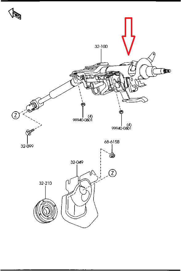 Стук в рулевой колонке — Mazda 6 (1G) GG, 2,3 л, 2002 года | своими ...