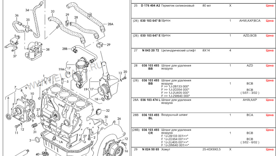 036103493 Патрубок вентиляции картера VAG | Запчасти на DRIVE2