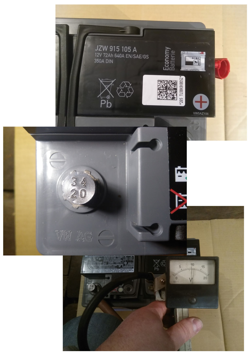 Замена аккумулятора на JZW 915 105A — Skoda Octavia A5 Mk2, 1,6 л, 2010 ...