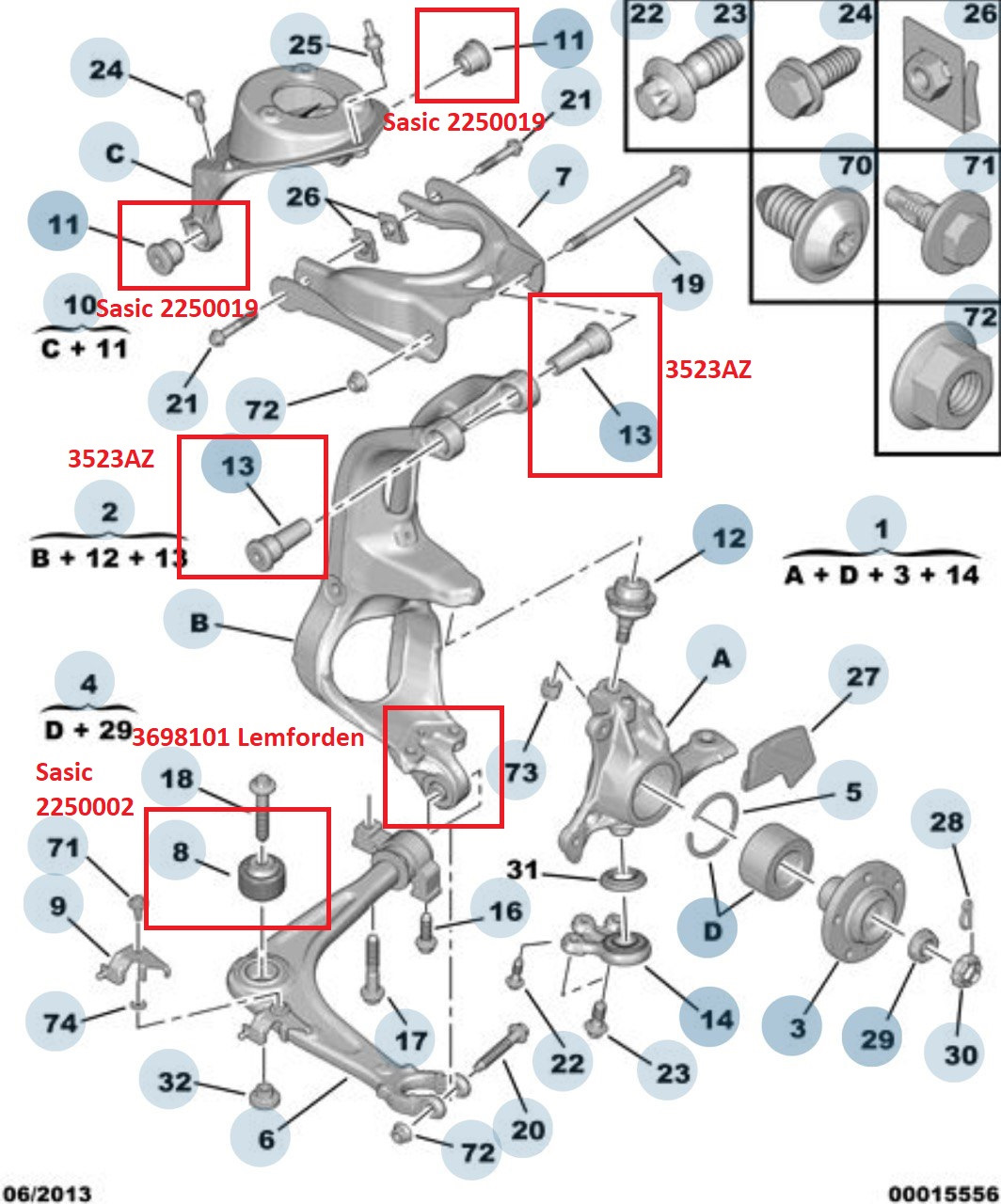 Переборка передней подвески Peugeot 407 Coupe 2.9 л — Peugeot 407 Coupe ...