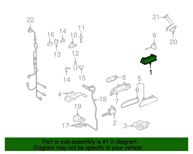 7L6827609 Кронштейн камеры заднего вида VAG | Запчасти на DRIVE2
