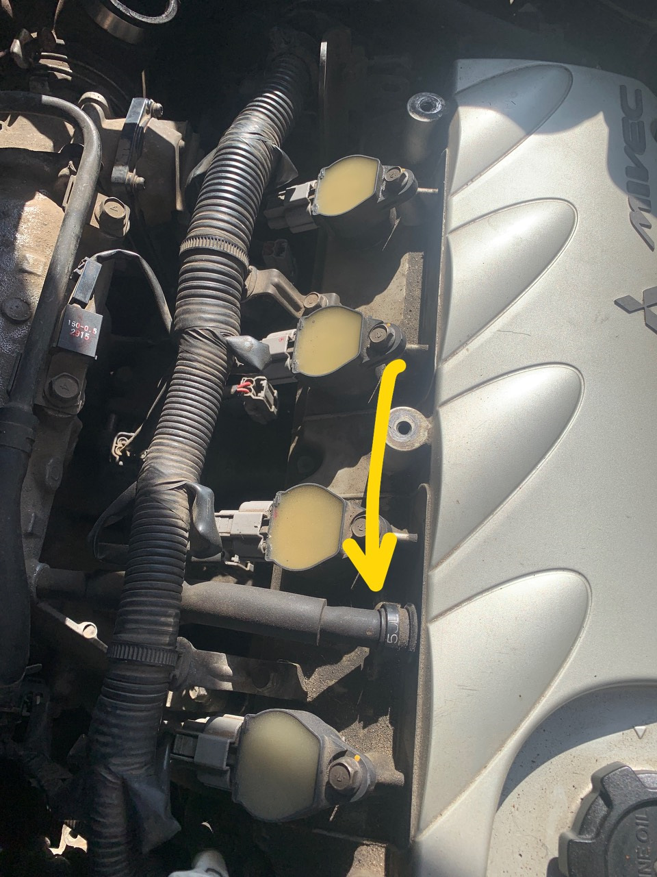 Замена PCV-клапана и по мелочи — Mitsubishi Outlander (1G), 2,4 л, 2005 ...