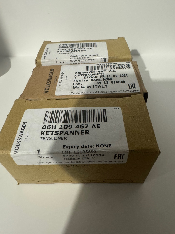 Паленые натяжители бал валов — Volkswagen Tiguan (1G), 2 л, 2015 года ...