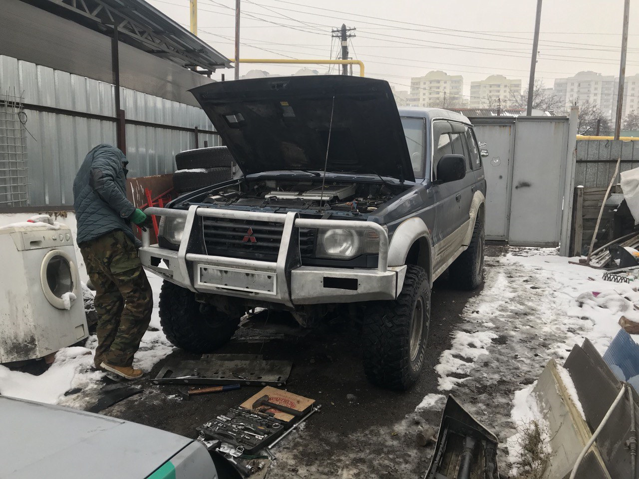 Силовой бампер TJM — Mitsubishi Pajero (2G), 2,8 л, 1994 года ...