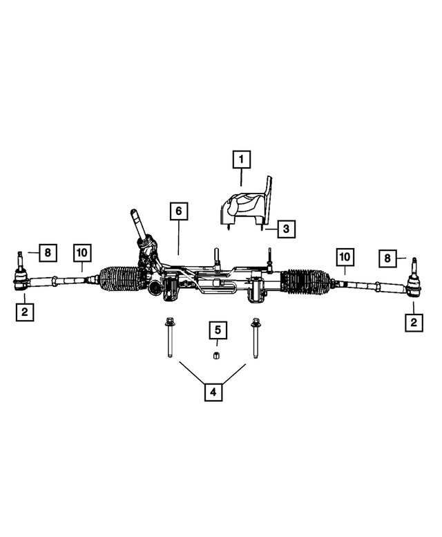 68040224AB Тяга рулевая, Caliber, Mopar / EV80645 Chrysler | Запчасти ...