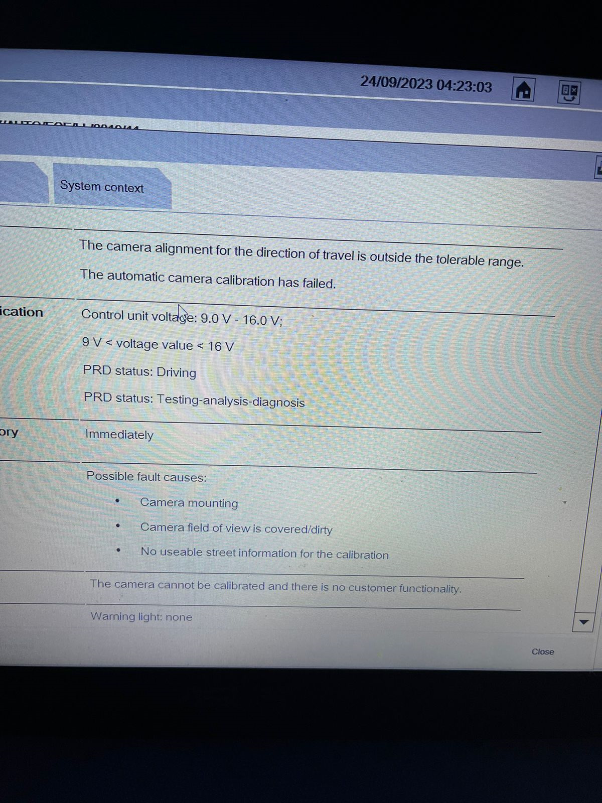 kafas camera: calibration failed — BMW 5 series Touring (G31), 2 л ...